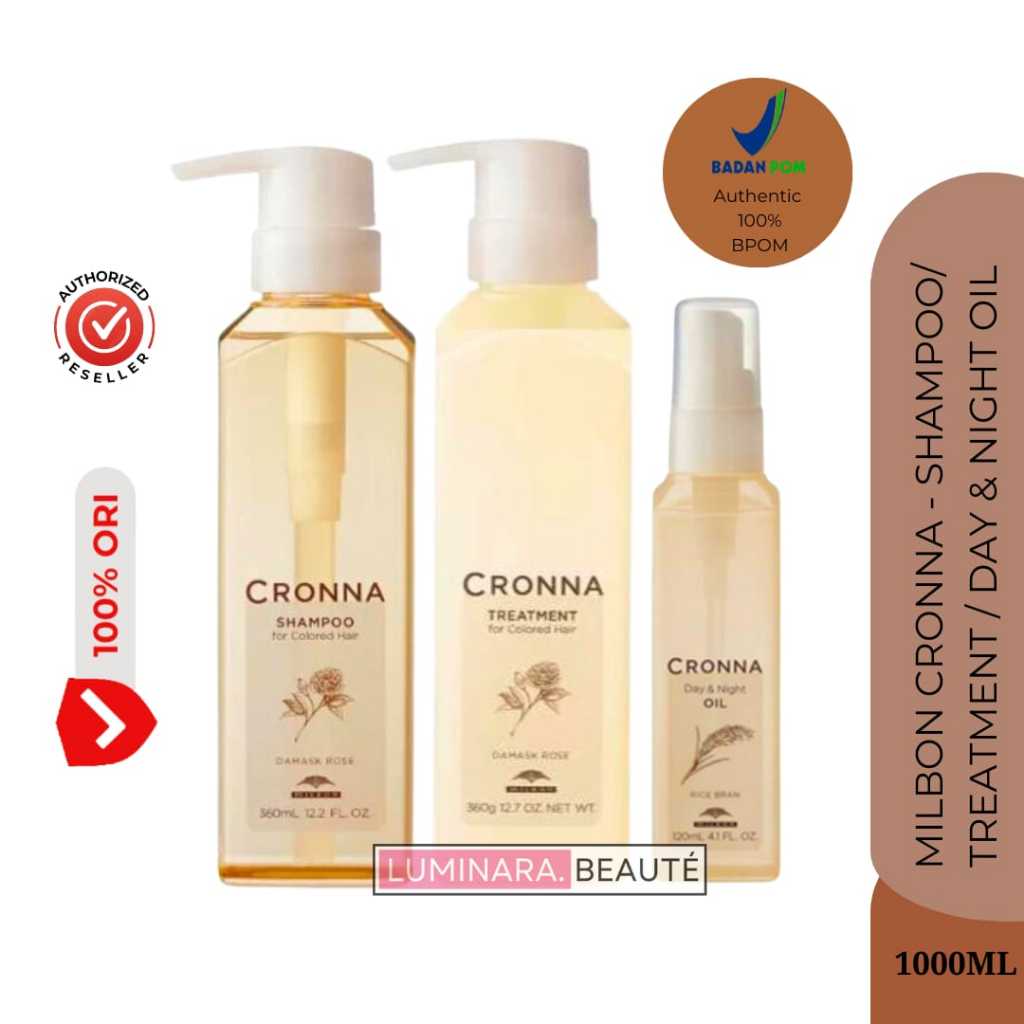 Jual MILBON Cronna - For Colored Hair / Shampoo / Treatment / Day and ...