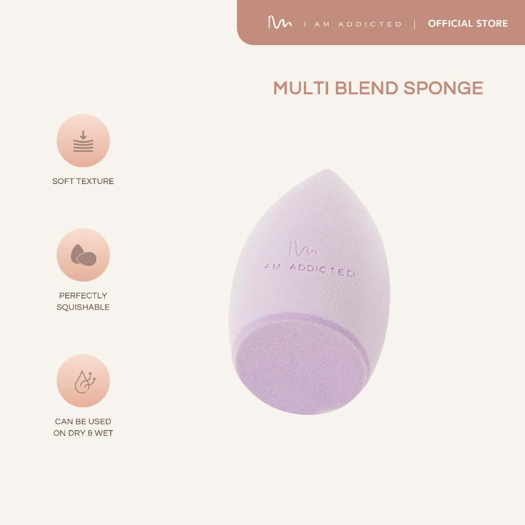 Jual Multi Blend Sponge - I Am Addicted | beauty blender foundation ...