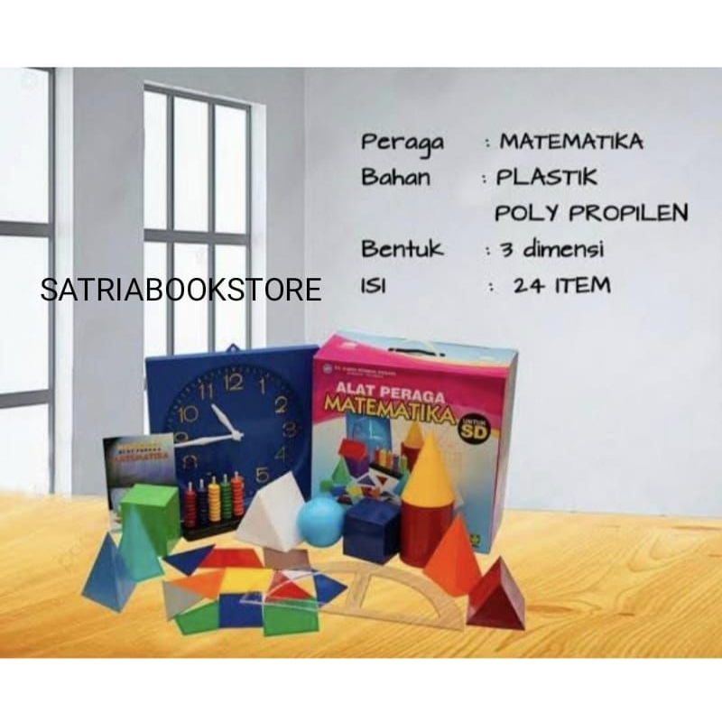 Jual KIT ALAT PERAGA MATEMATIKA PENDIDIKAN SD ISI 24 ITEM KARDUS PINK ...