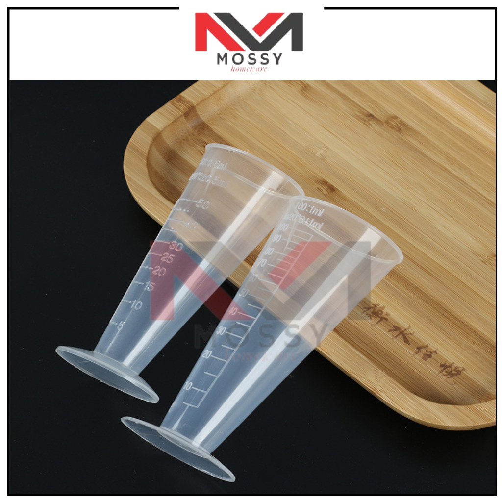 Jual MOSSY Plastik Gelas Cup Ukur Takar 100 ml Jenis V / Takaran Bibit ...