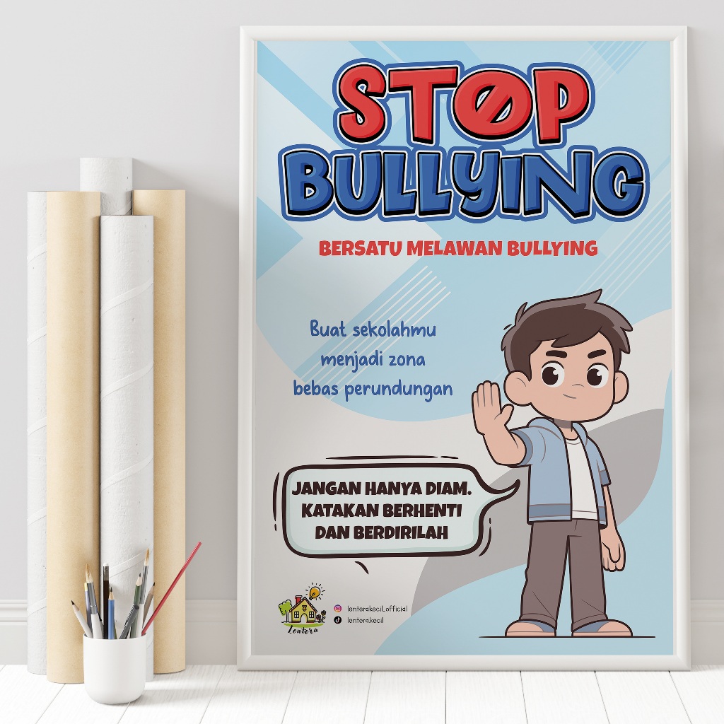 Jual Poster Stop Anti Bullying Perundungan Buli Bully Buly Faktor Dampak Cegah Karakteristik ...