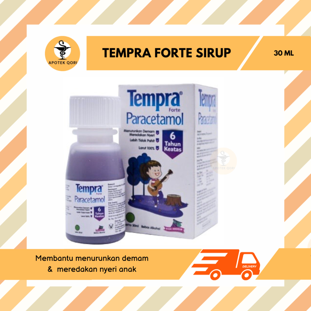 Jual TEMPRA FORTE SIRUP 30 ML RASA ANGGUR DI ATAS 6 TAHUN/PARACETAMOL ...