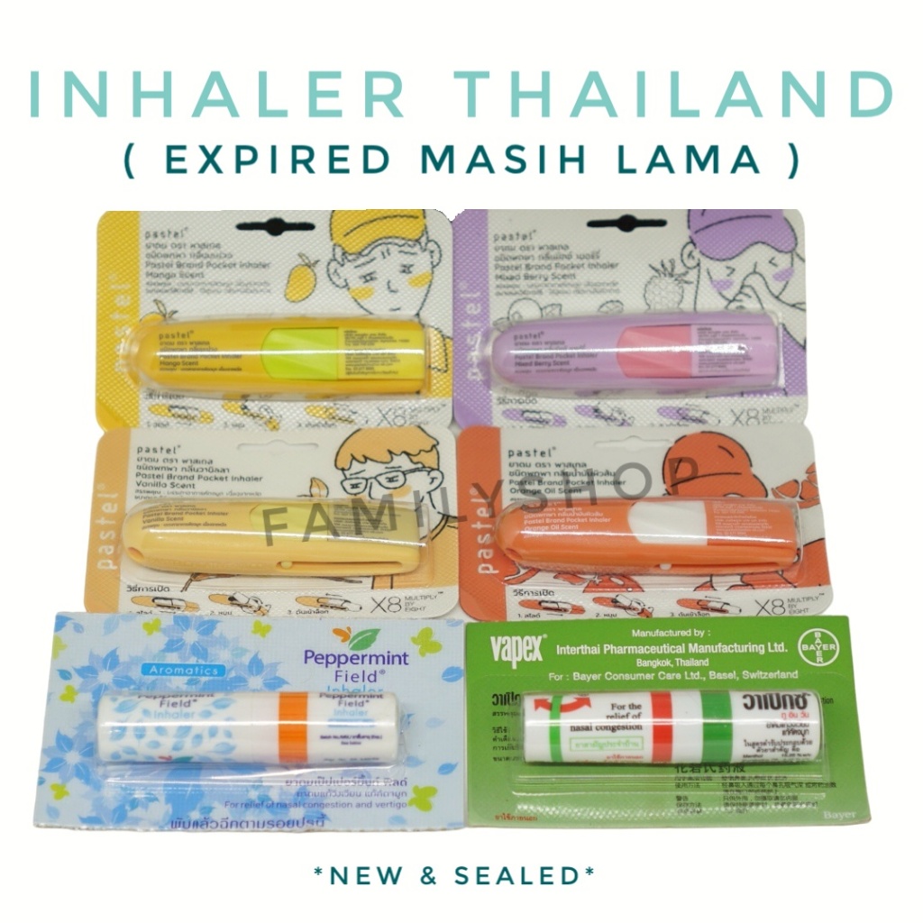 Jual Inhaler Thailand Inhaler Vapex Peppermint Pastel | Shopee Indonesia