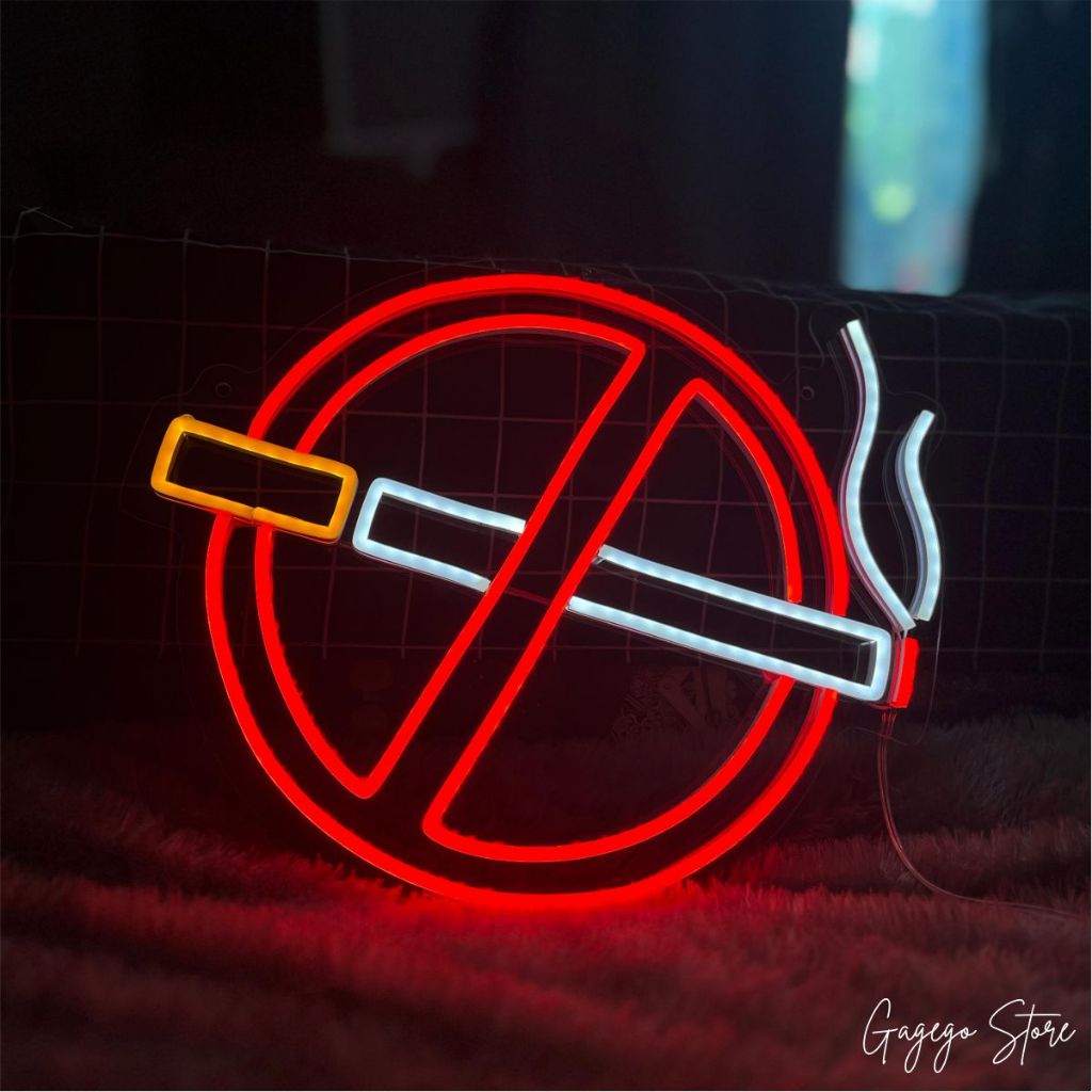 Jual Lampu Neon Logo No Smoking Neon Sign Smoking Here Lampu Akrilik ...