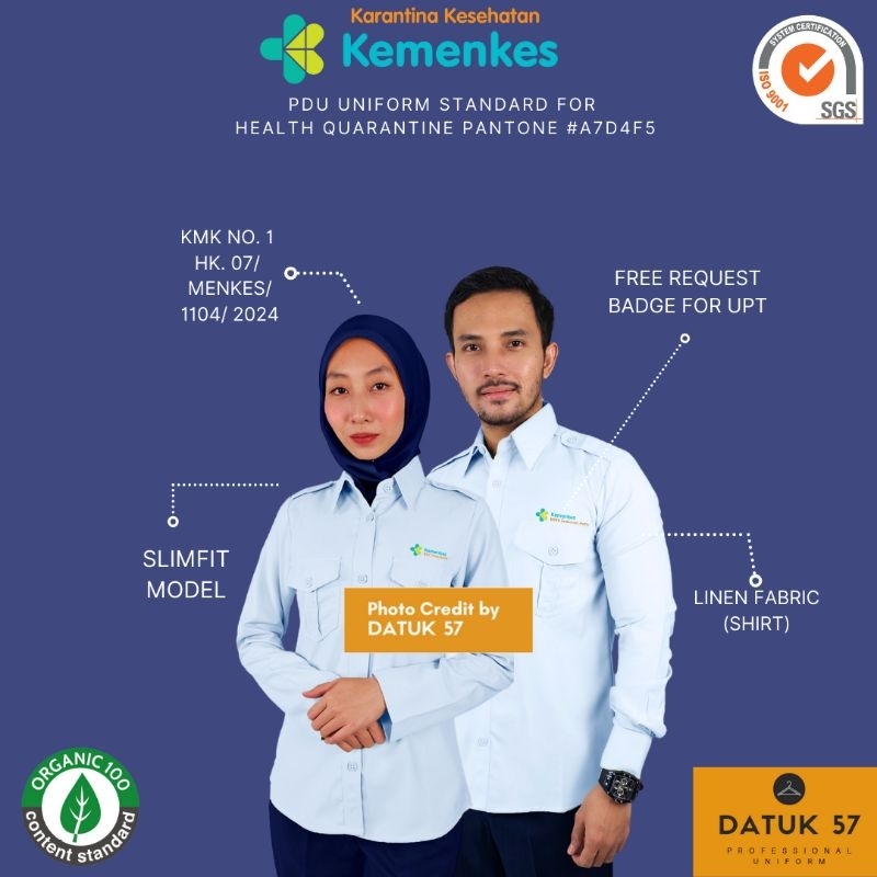 Jual Seragam Kemeja Atasan Daleman PDU Kemenkes Lingkungan Unit ...