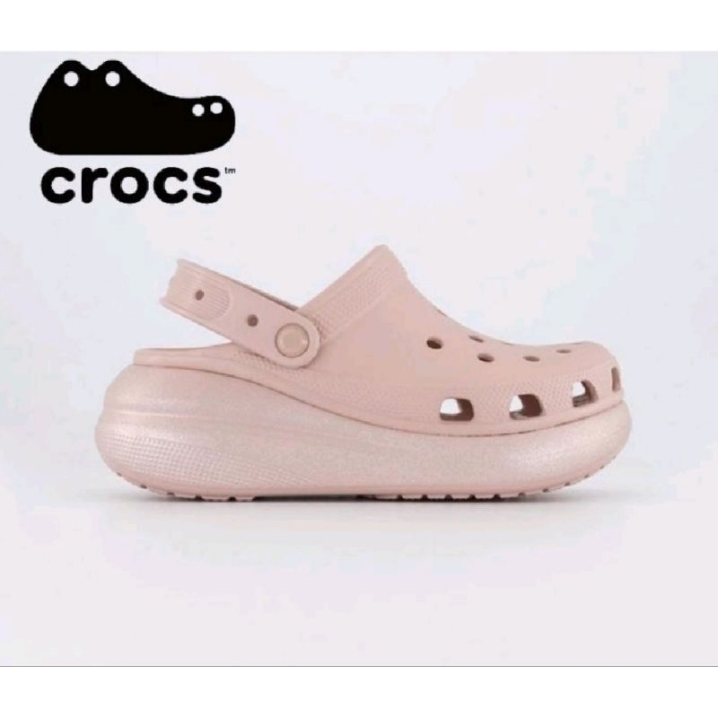 Jual Sandal Crocs classic Crush shimmer clog woman / Sandal Wanita ...