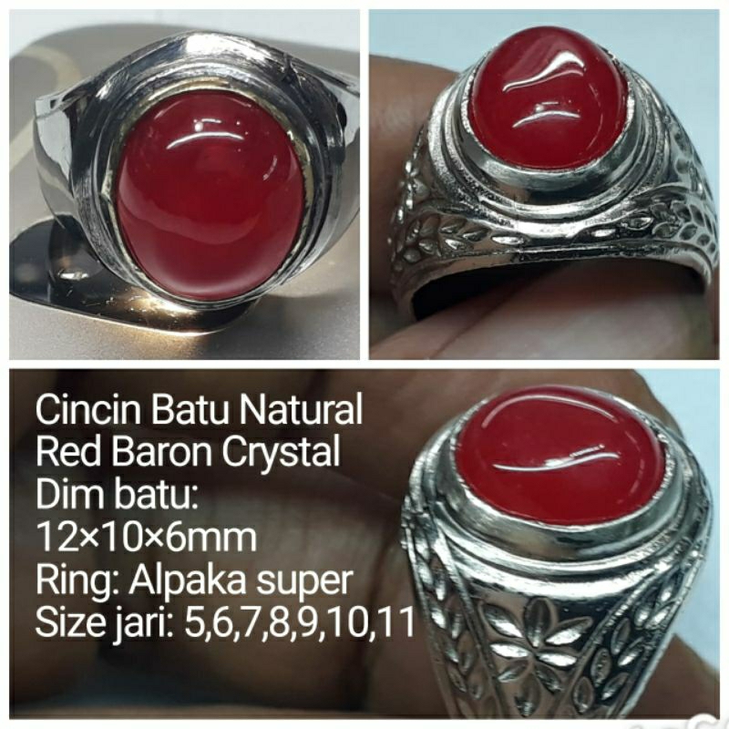 Jual CINCIN BATU NATURAL RED BARON CRYSTAL MINION | Shopee Indonesia