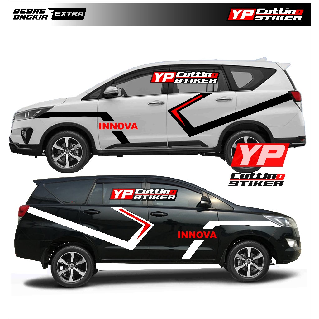 Jual Stiker mobil innova sticker list body samping kanan kiri mobil ...
