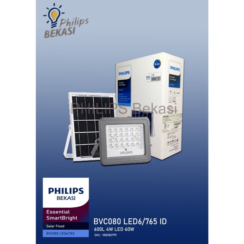 Jual Lampu Sorot Solar Philips BVC080 LED6/765 ID | Shopee Indonesia