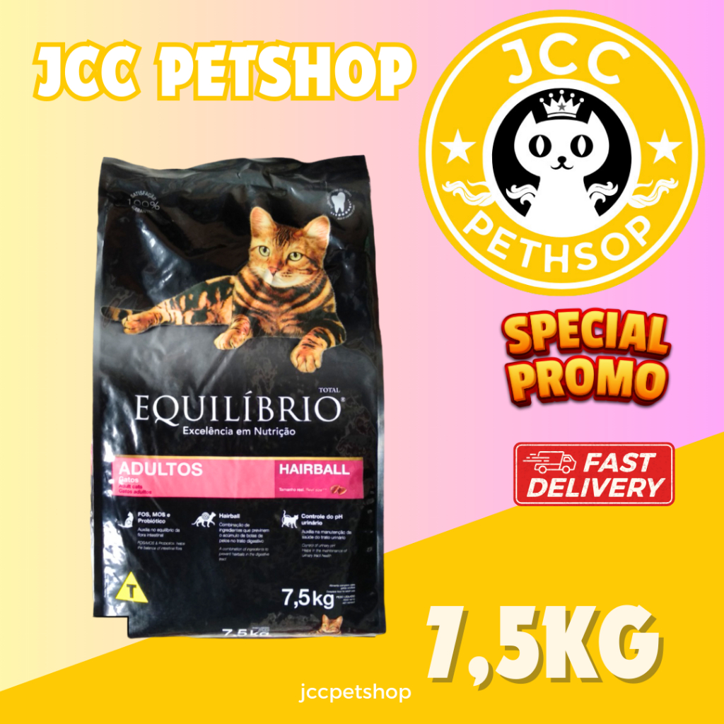 Jual EQUILIBRIO ADULT CAT 7.5kg equilibrio adult hairball GOJEK GRAB ...