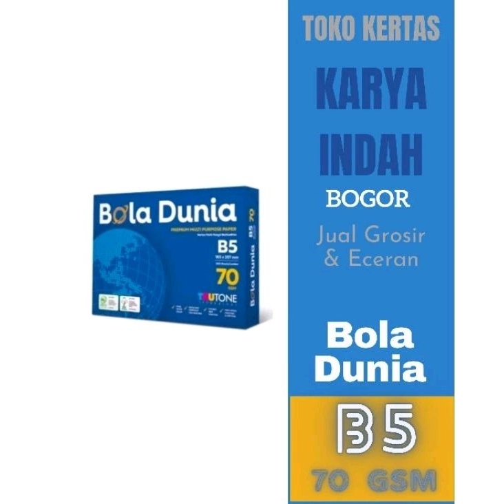 Jual Bola Dunia B5 70 GSM kertas paper HVS | Shopee Indonesia