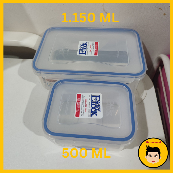 Jual Easy Lock 500ml toples kotak plastik kedap udara food container ...