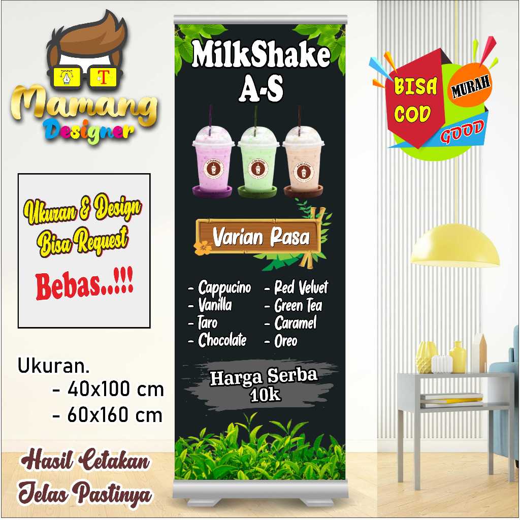Jual MMT Banner Spanduk Minuman Milkshake Dengan Design Keren bb ...