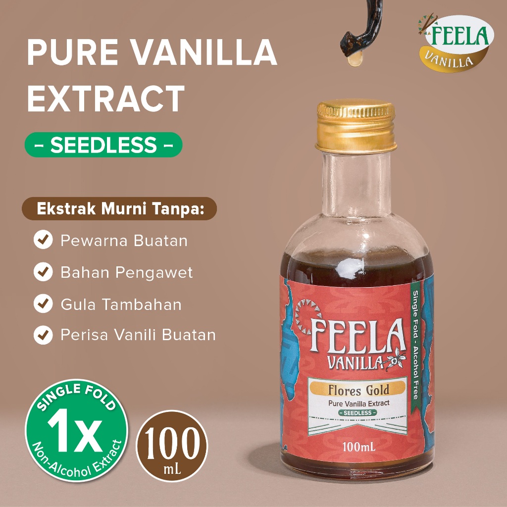 Jual Feela Vanilla Extract -Food Grade Vegetable Glycerine -Natural ...