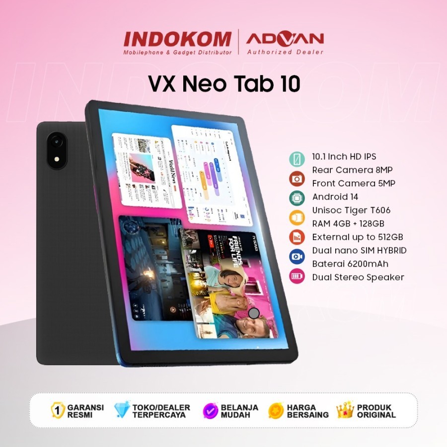 Jual Advan Tab VX Neo 4GB/128GB 10.1" Inch Android 14 Garansi Resmi | Shopee Indonesia