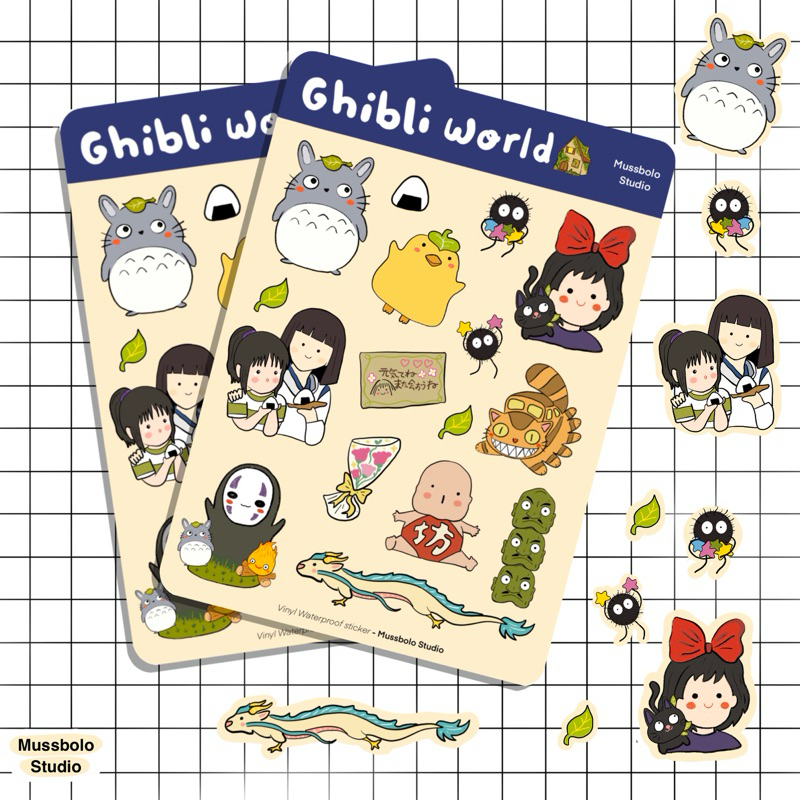 Jual Ghibli sticker set kisscut | my neighbor totoro | kiki delivery ...