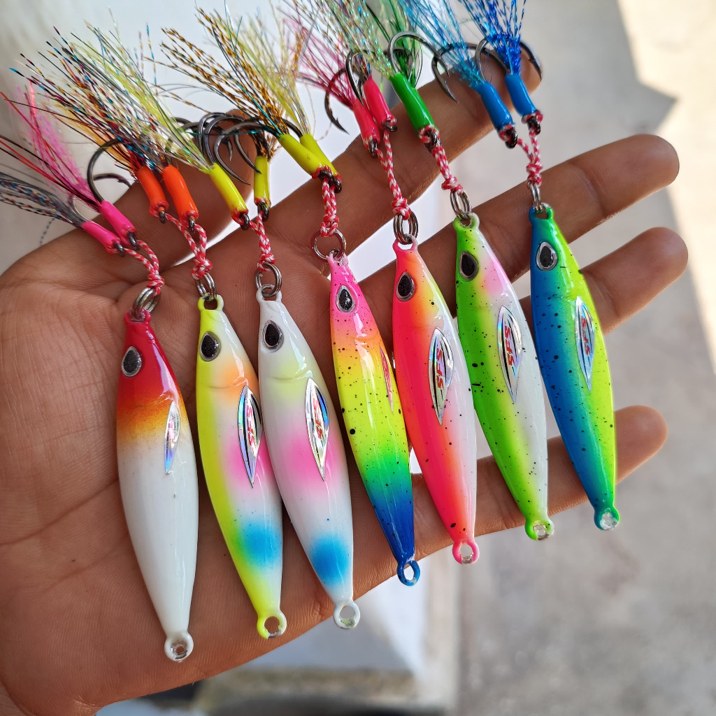 Jual METAL JIG 1 SET 60 GRAM 50 GRAM 40GRAM FULL GID METAL JIG FUL GID ...