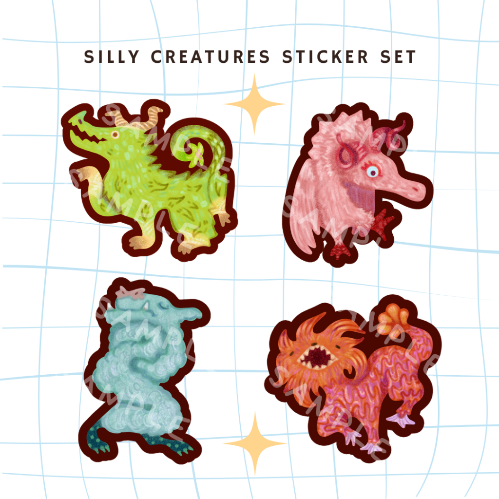 Jual Silly Creatures Sticker Set | Shopee Indonesia