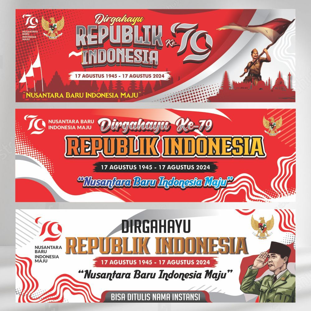 Jual Cetak Banner / Spanduk 17 Agustus HUT Kemerdekaan RI ke 79 Ukuran ...