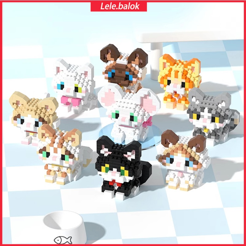 Jual Kitten Series Nano Block DIY Kucing Mainan Balok Susun Cat Lucu ...