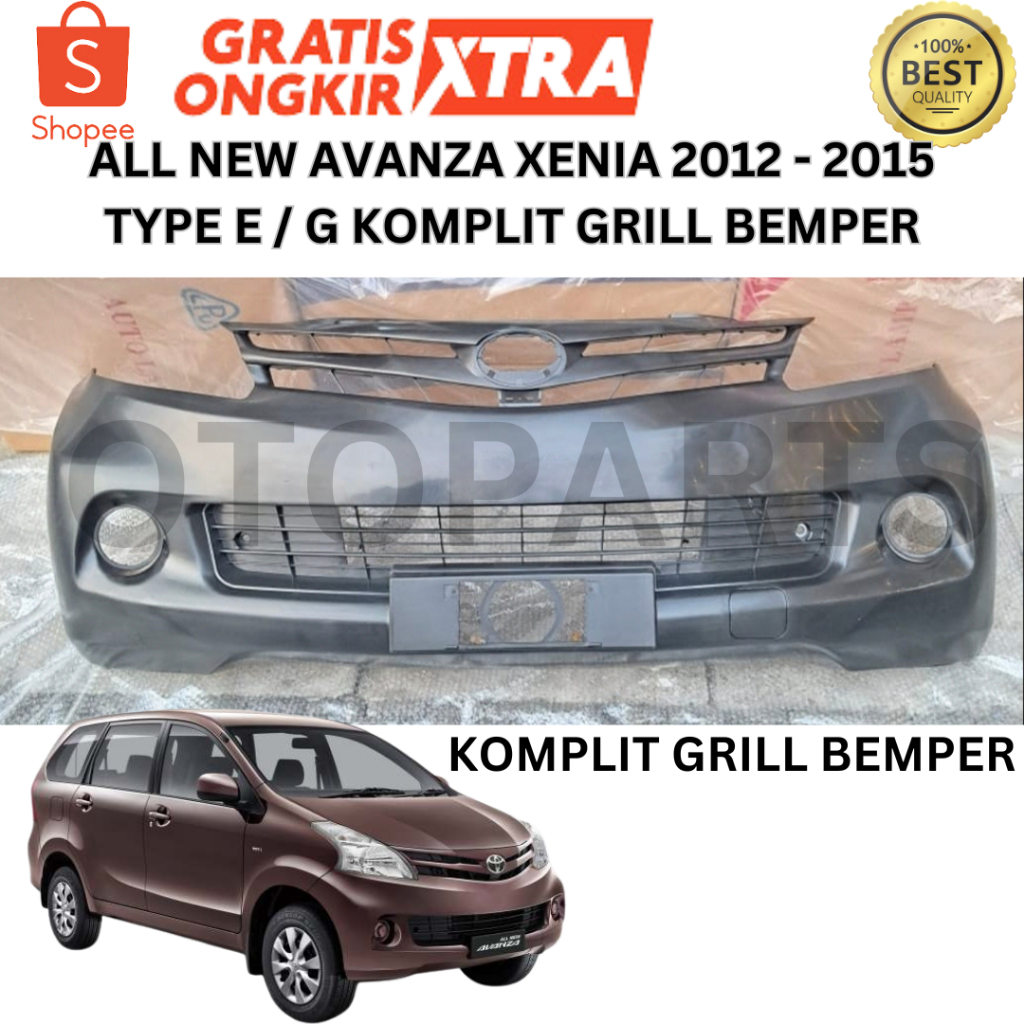 Jual BUMPER DEPAN SET ALL NEW AVANZA XENIA 2012 2013 2014 2015 TIPE G ...