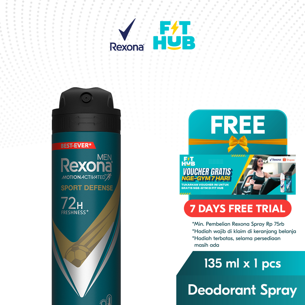 Jual Rexona Men Antiperspirant DEODORANT SPRAY Sport Defense 135ml ...
