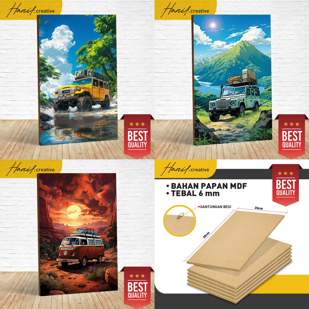 Jual Hiasan dinding Poster Kayu MDF - Poster Dinding Mobil Klasik Lawas ...