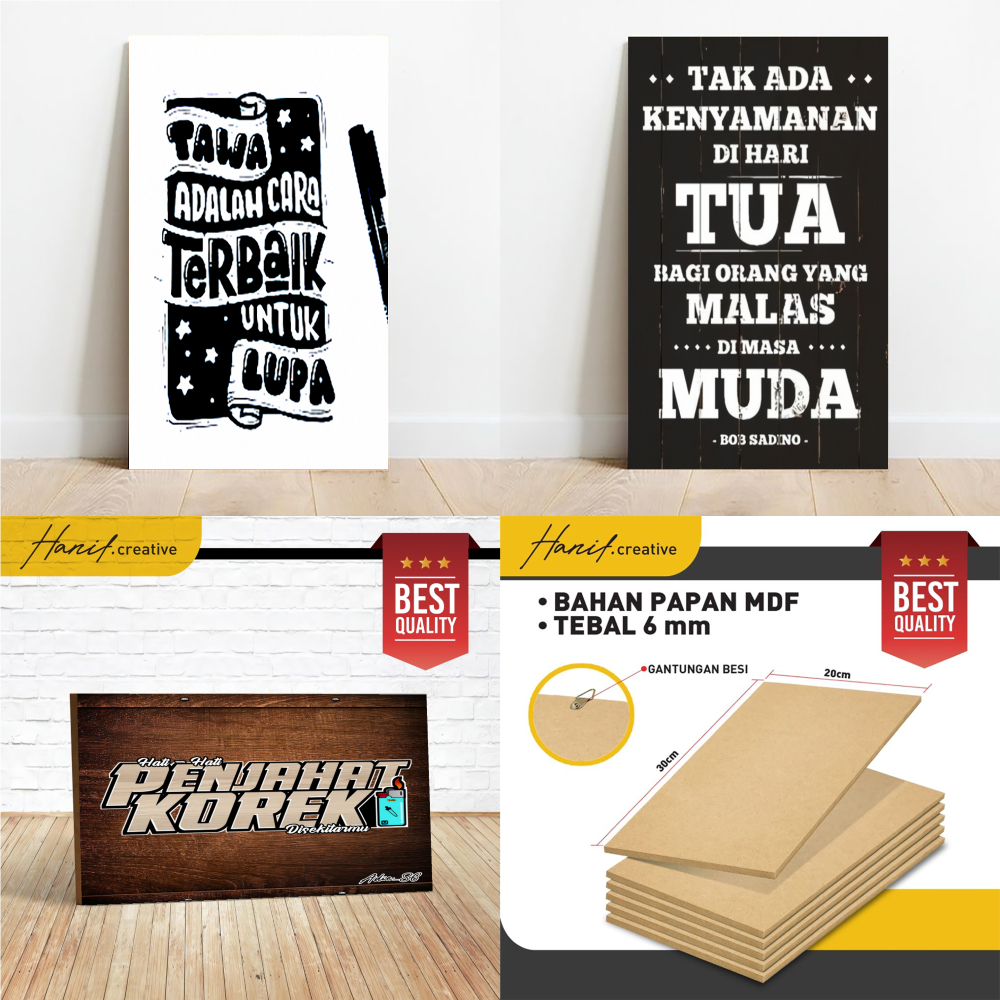 Jual Hiasan Dinding Poster Kayu MDF - Poster Kata Kata Hiasan Kamar Dan ...