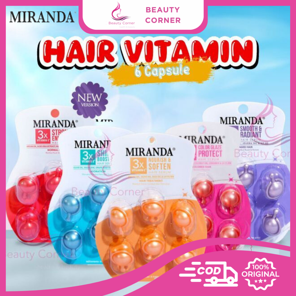 Jual Miranda Hair Vitamin (Vitamin Rambut) Blister 6x1ml | Shopee Indonesia