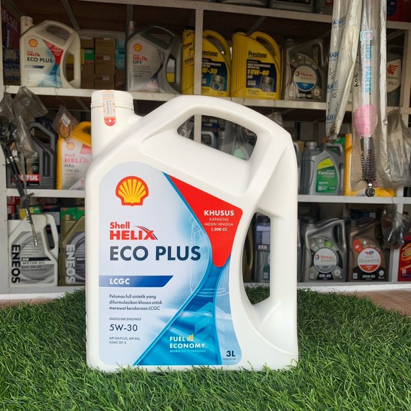 Jual OLI SHELL HELIX ECO PLUS LCGC 5W-30 API SN PLUS | Shopee Indonesia