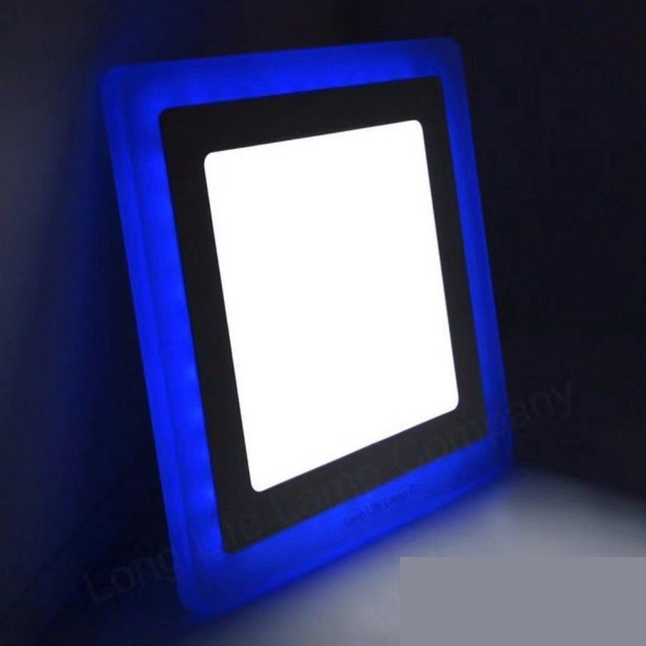 Jual Lampu LED Panel Light Dual Color Putih+Biru Persegi Downlight ...