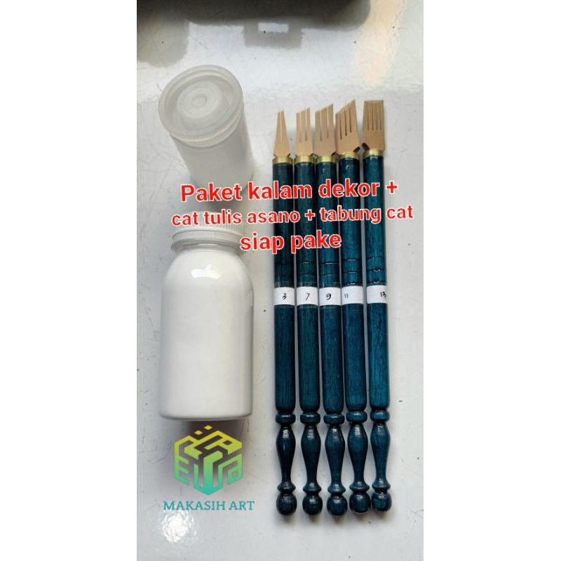 Jual PAKET LENGKAP SET KALAM DEKOR + CAT ASANO + TABUNG CAT SUDAH SIAP ...