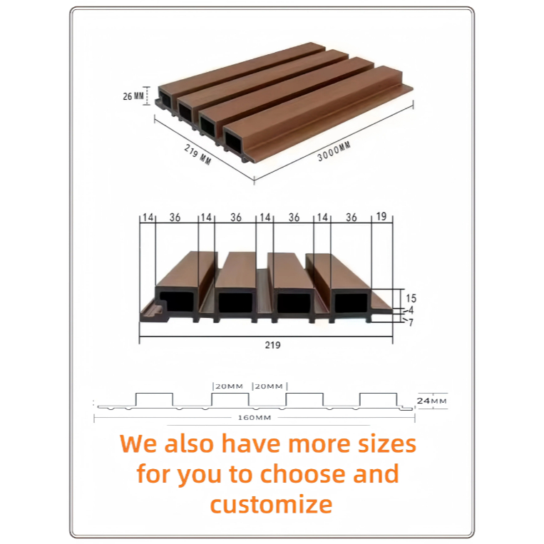 Jual Cladding WPC Outdoor, WPC dinding kisi kisi Exterior, Wall Panel ...