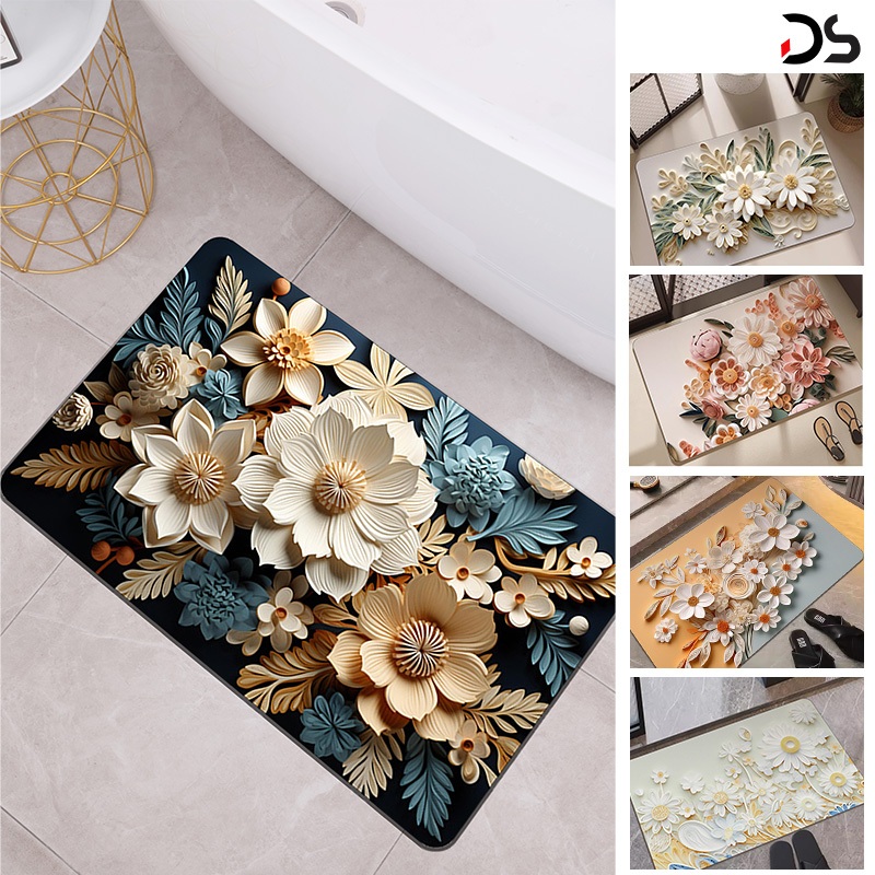 Jual 35CM×58CM Keset Diatomite Motif Anti Slip Anti Bau Cepat Kering ...