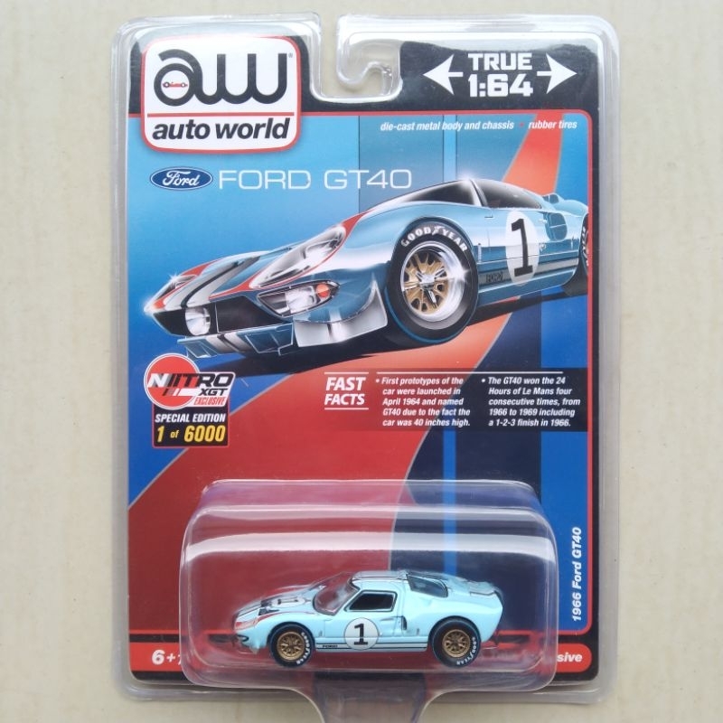 Jual Autoworld 1966 Ford GT40 Lemans 24H Ford Vs Ferrari Auto World ...
