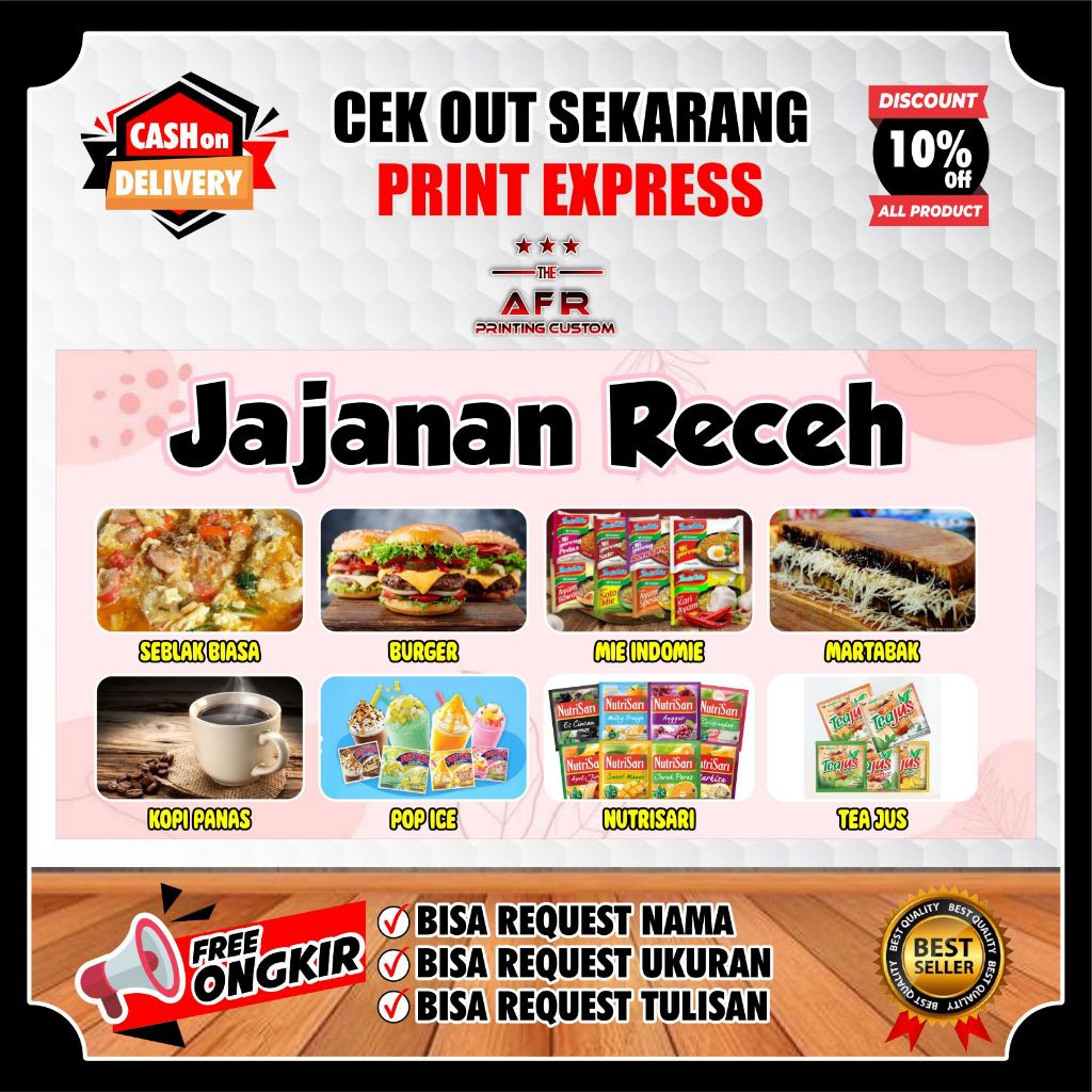 Jual Spanduk Banner Jajanan Receh / Banner Jajanan Receh Bisa Custom ...
