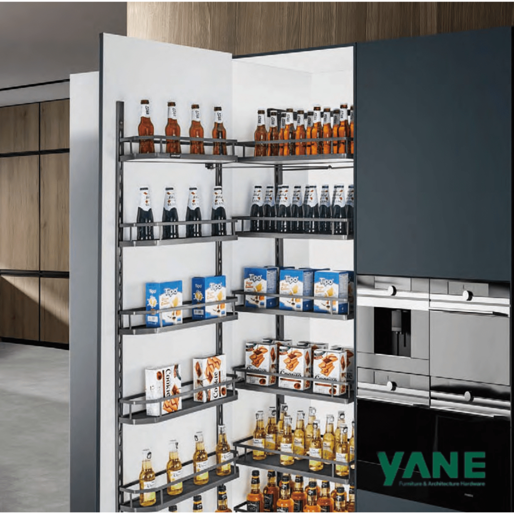 Jual Rak Dapur Yane / Adjustable 6 Layer Tandem Roll out CHef's Pantry ...