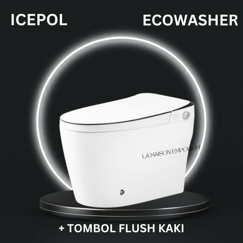 Jual Kloset Duduk Icepol Ecowasher Rimless / model Smart Closet Washer One Piece Closet Bidet ...