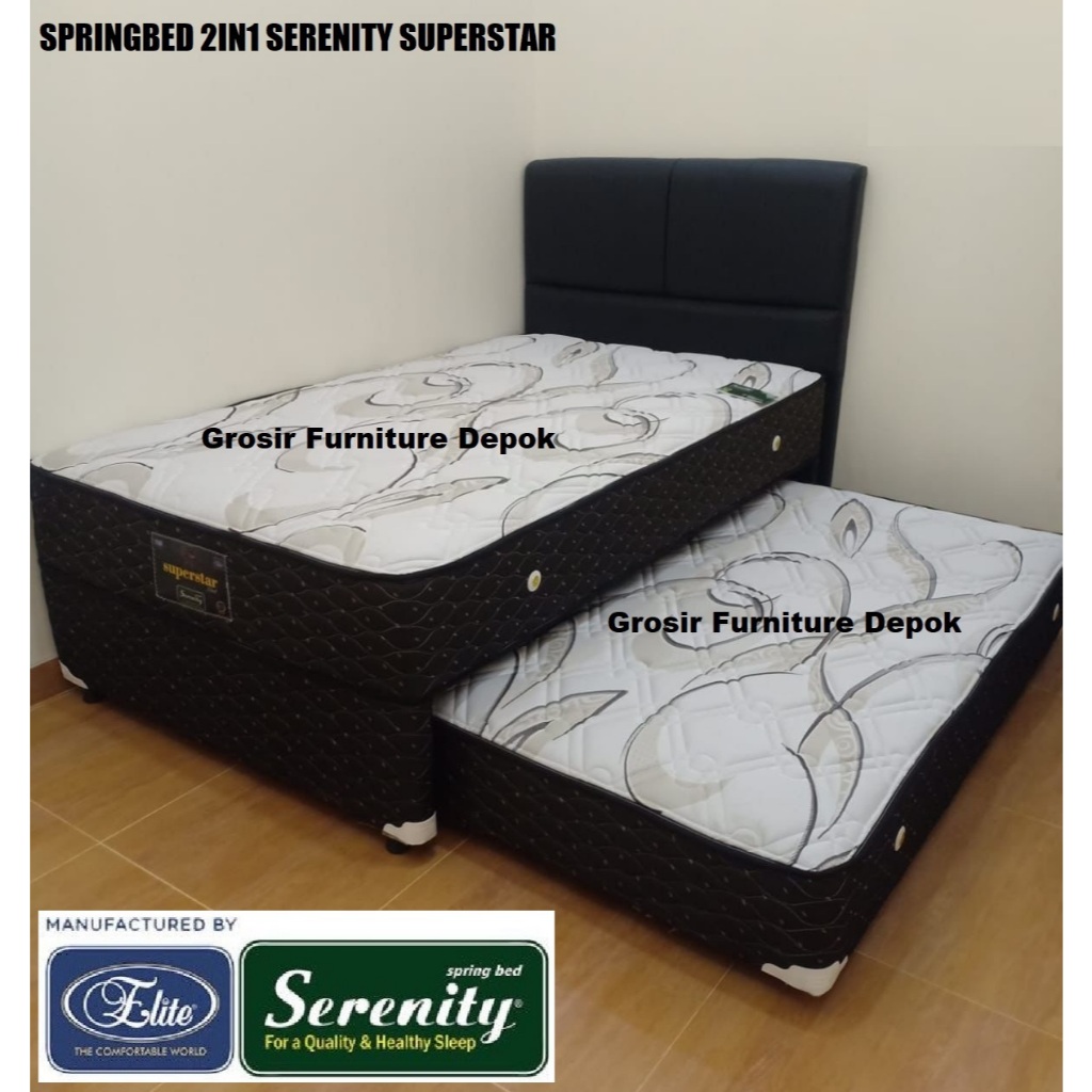 Jual Promo Springbed Set 2in1 Serenity Superstar (Free Bantal & Guling ...