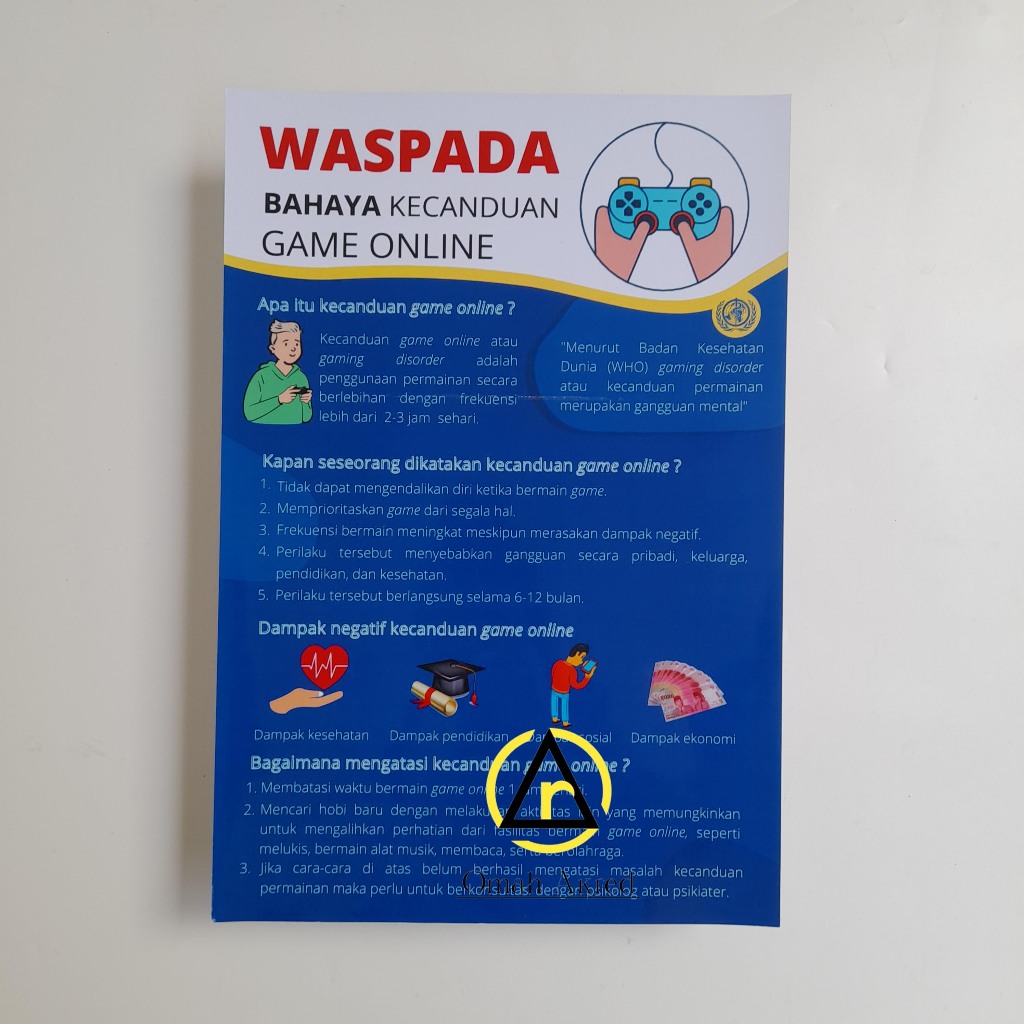 Jual Poster Waspada Bahaya Kecanduan Game Online - Dampak Negatif ...