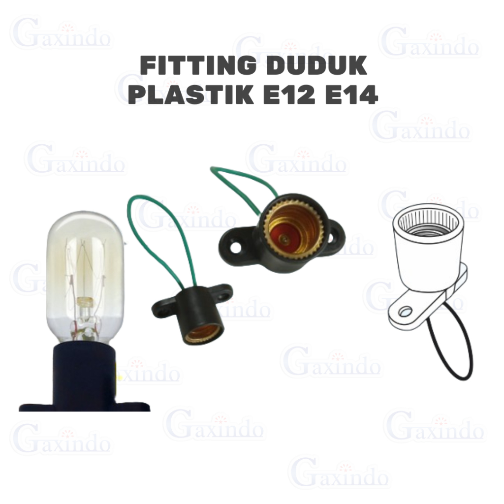 Jual FITTING DUDUK PLASTIK GAXINDO MODEL F520 E12 E14 FITTING GANTUNG ...