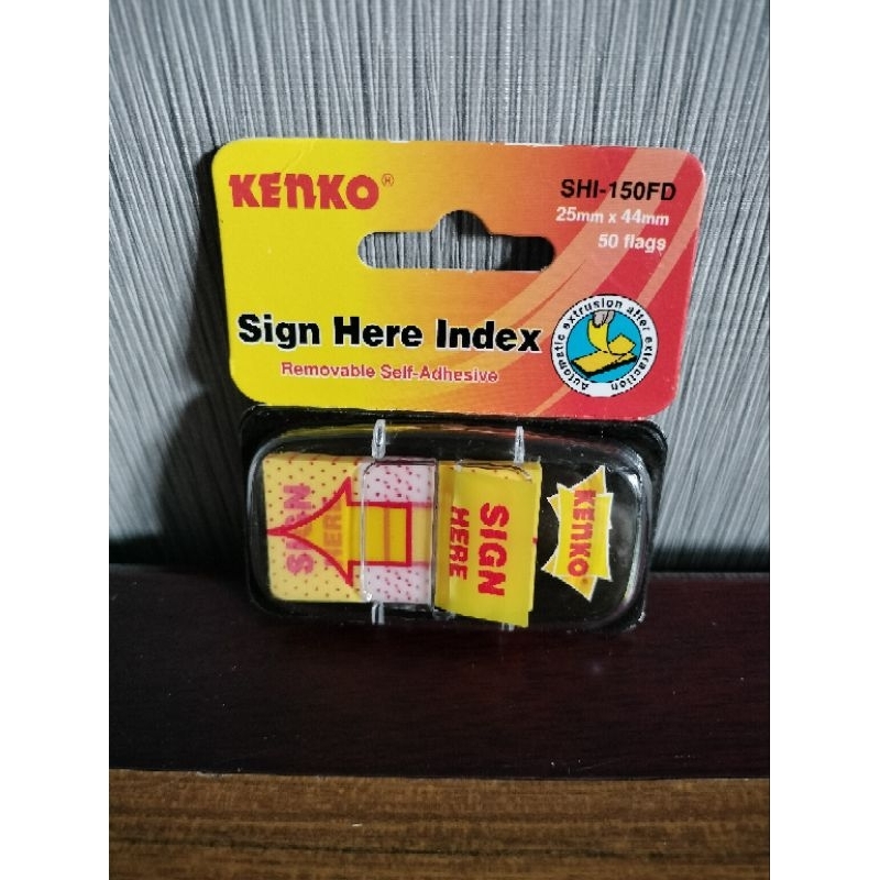 Jual Sticky Notes Sign Here Kenko Flag isi 50 lembar | Shopee Indonesia