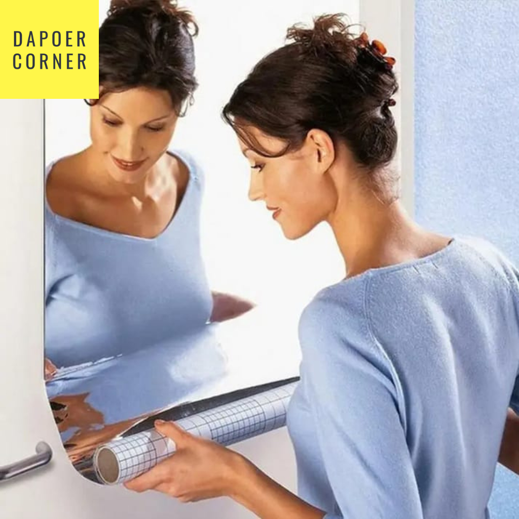 Jual STICKER CERMIN DINDING 50 X 100 CM ANTI PECAH TEMPEL PERSEGI KOTAK ...