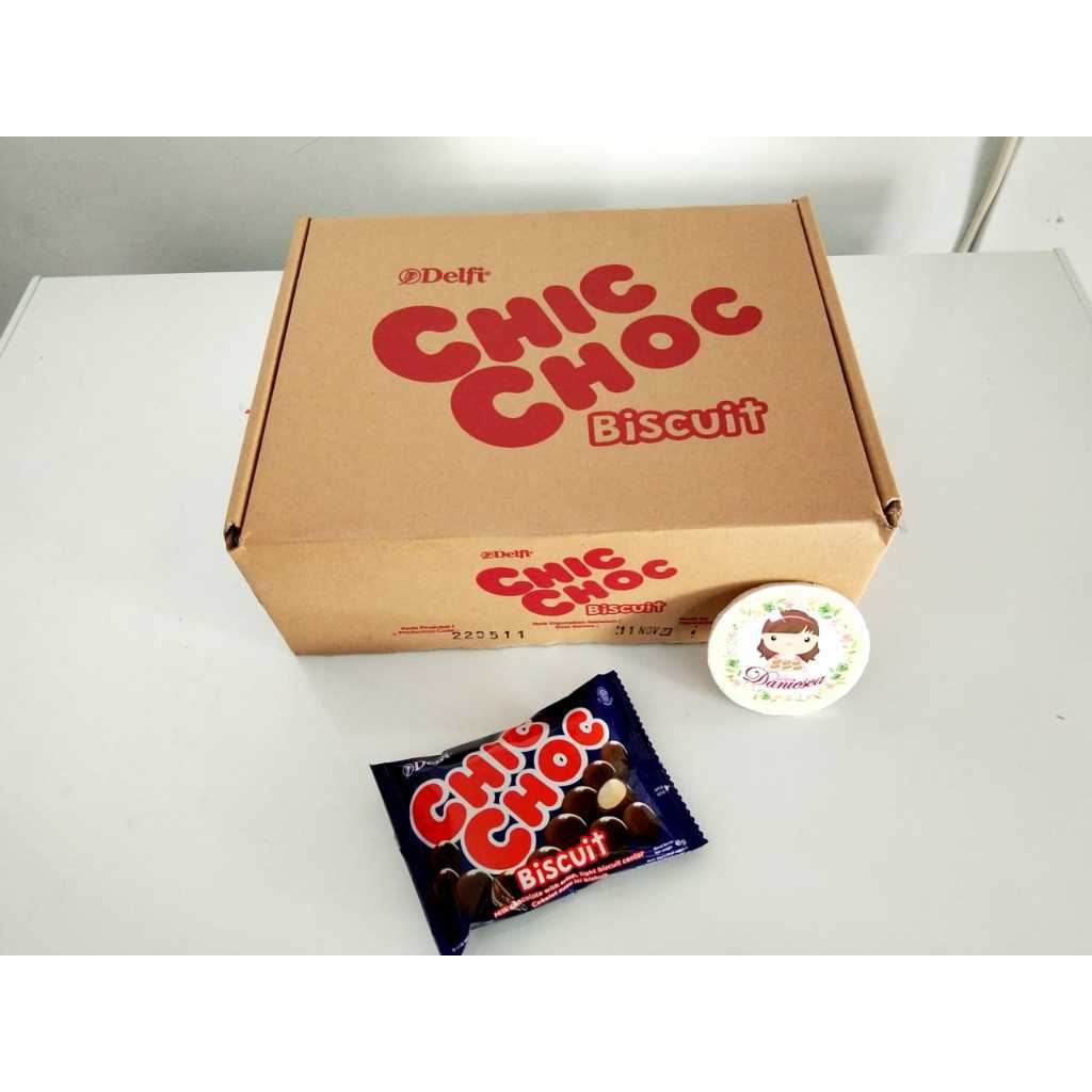 Jual .sekotak coklat Delfi chic choc isi biskuit 40gr 30 bungkus ( scp ...