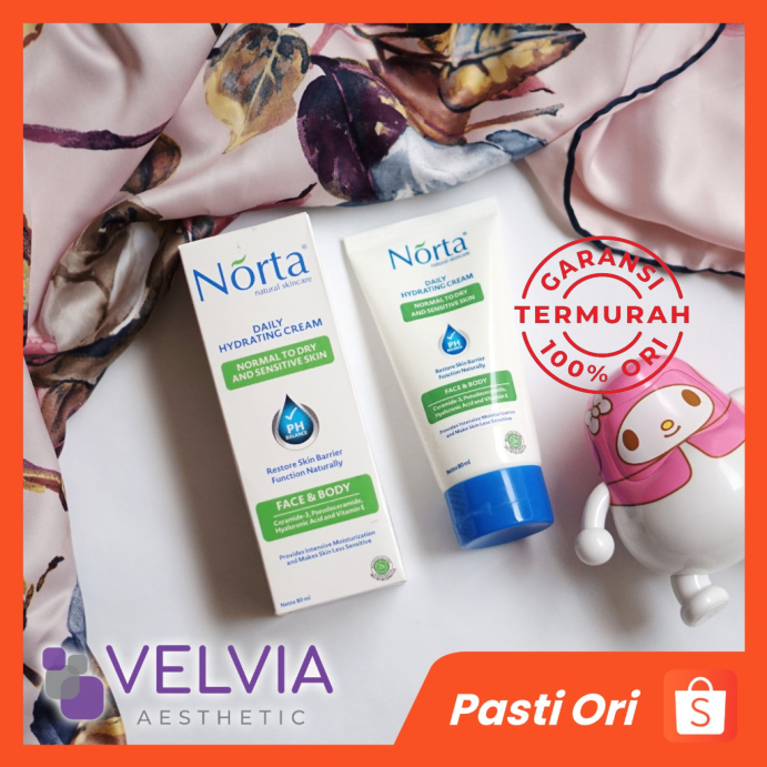 Jual Norta Daily Hydrating Cream Normal To Dry And Sensitive Skin 80mL | Shopee Indonesia