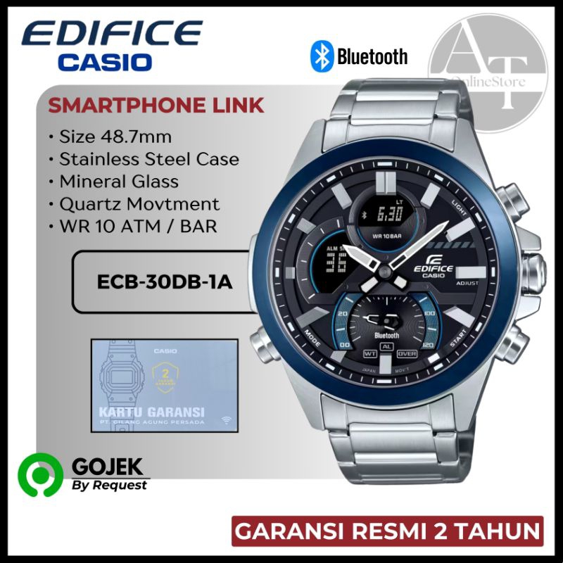 Jual Jam Tangan Pria Casio EDIFICE ECB-30DB-1A ECB30DB ORIGINAL Resmi | Shopee Indonesia