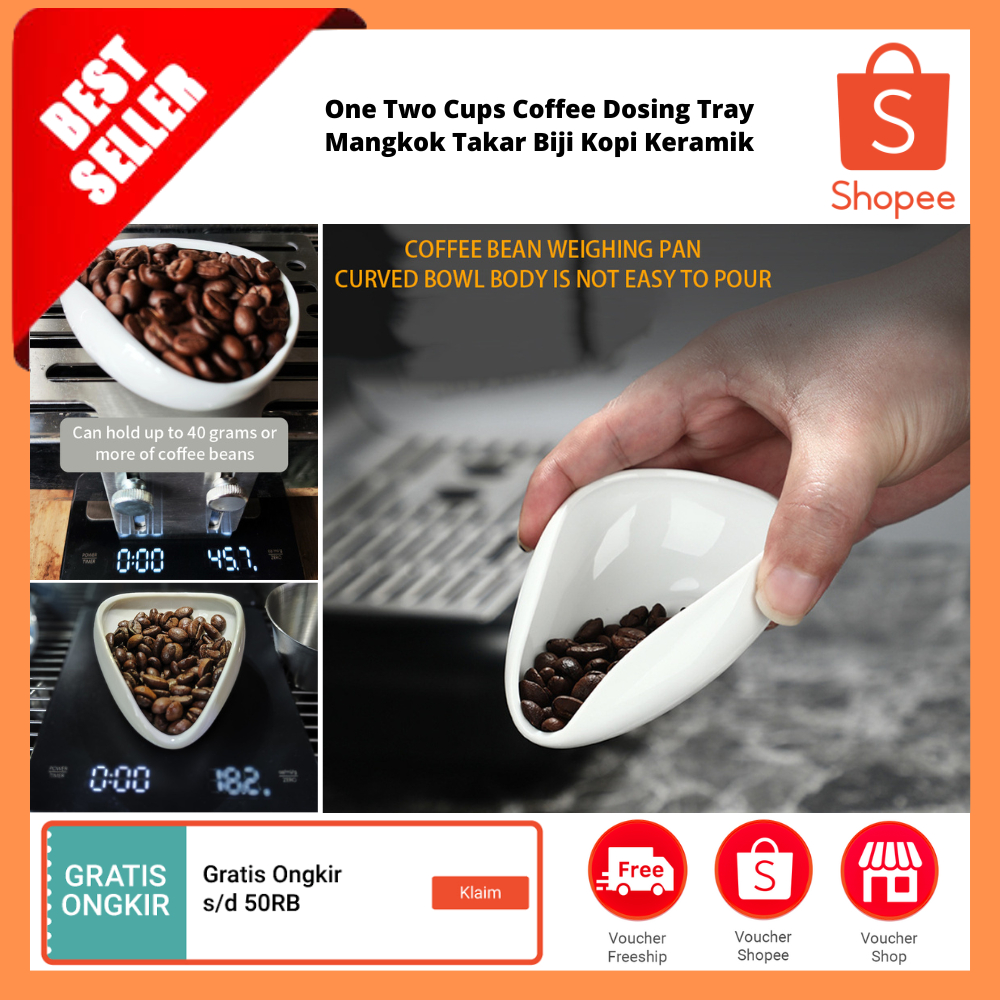 Jual Coffee Dosing Tray Mangkok Takar Biji Kopi Keramik / Nampan Takaran Kopi Cangkir Sekop ...