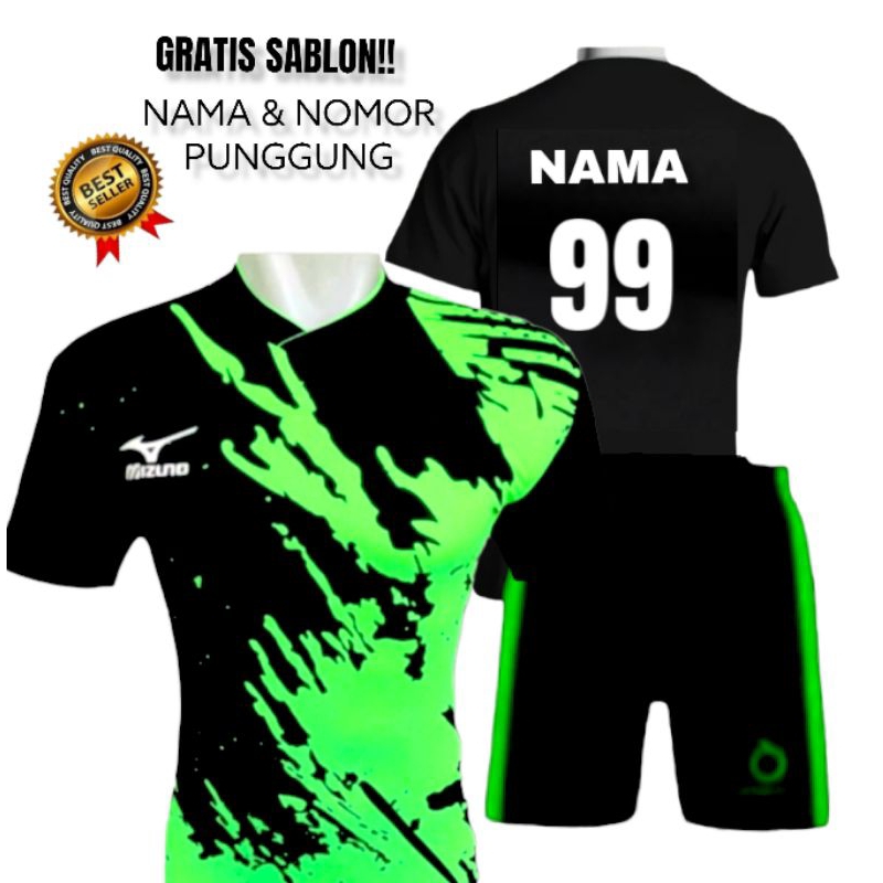 Jual SETELAN BAJU BOLA VOLI BADMINTON FUTSAL DLL SETELAN JERSEY GRATIS SABLON,NAMA DAN NOMOR ...