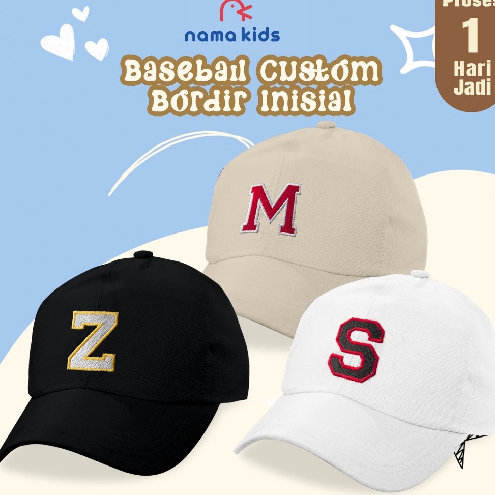 Jual TOPI BASEBALL BORDIR INISIAL NAMA ANAK TOPI INISIAL NAMA TOPI ...