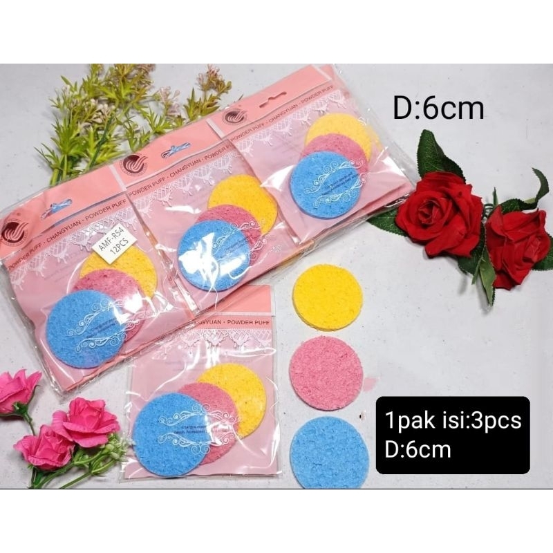 Jual 3pcs Spon Facial|Spon Bulat|Spon Konjac | Shopee Indonesia